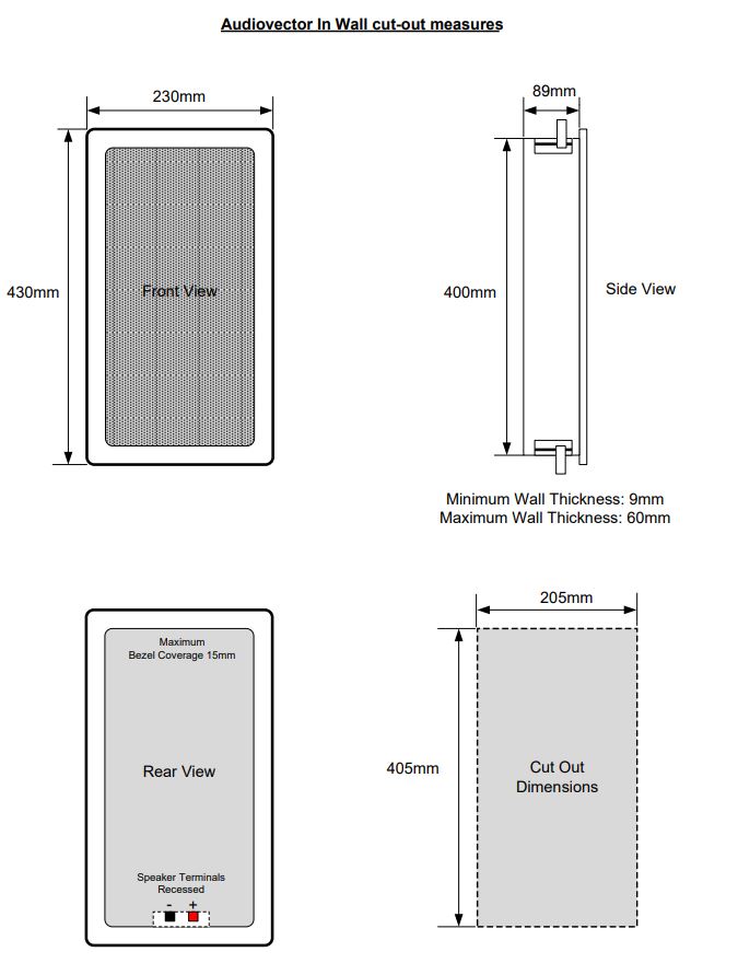 Audiovector In Wall Signature in-wall speaker - pair price - RMS-store ...