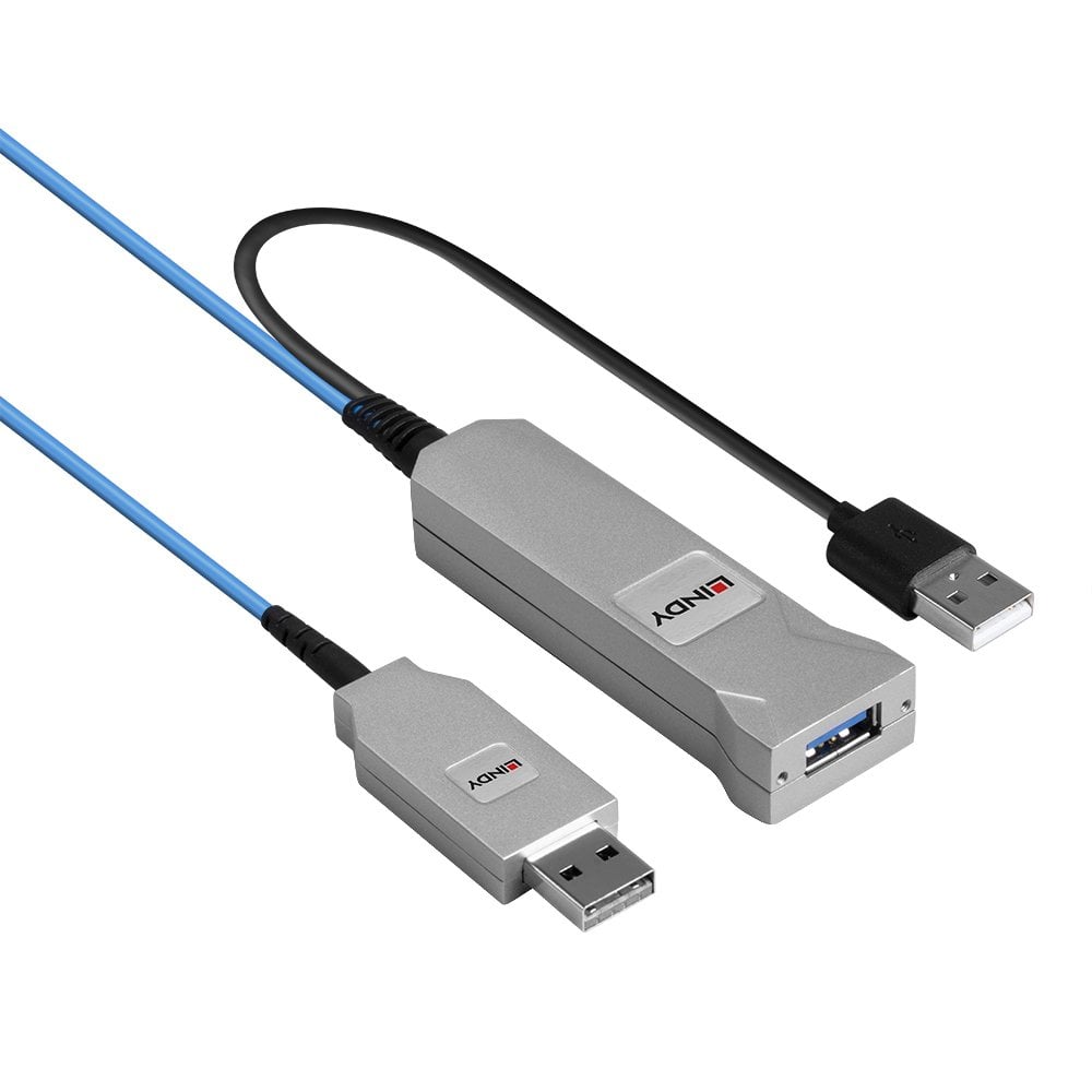 Lindy 43345 Fibre Optic USB 3.0 Cable Active Extension - 30m
