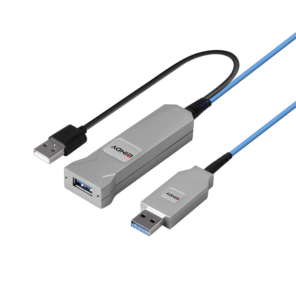 Lindy 43345 Fibre Optic USB 3.0 Cable Active Extension - 30m
