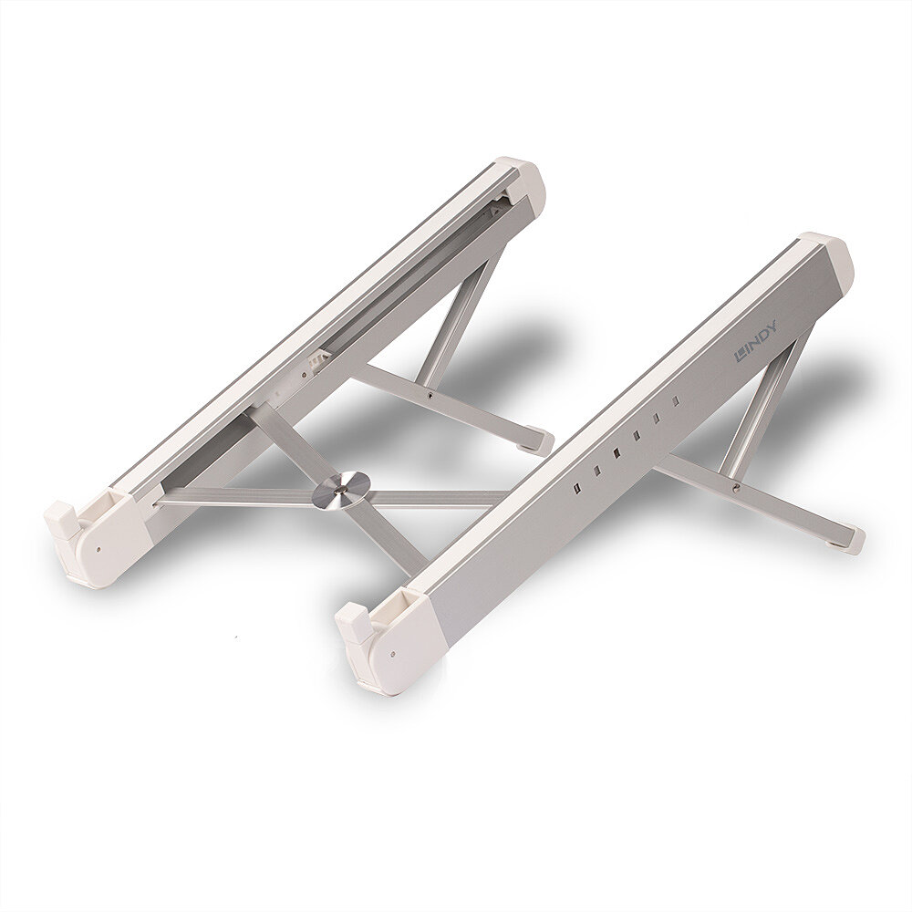 Lindy 20916 Folding Laptop Riser, Fully Adjustable Aluminium