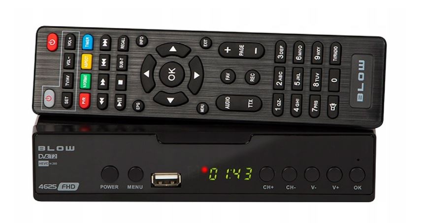BLOW 4625FHD H.265 V2 Digital Tuner - decoder DVB-T2 Full HD, PVR Ready ...