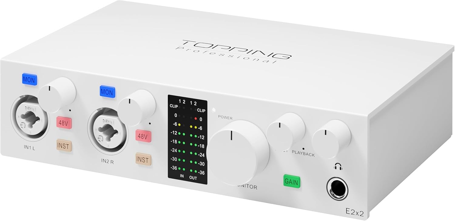 Topping E2x2 – Professional USB Audio Interface with 2 Inputs and 2 Outputs price - RMS-store.eu ...