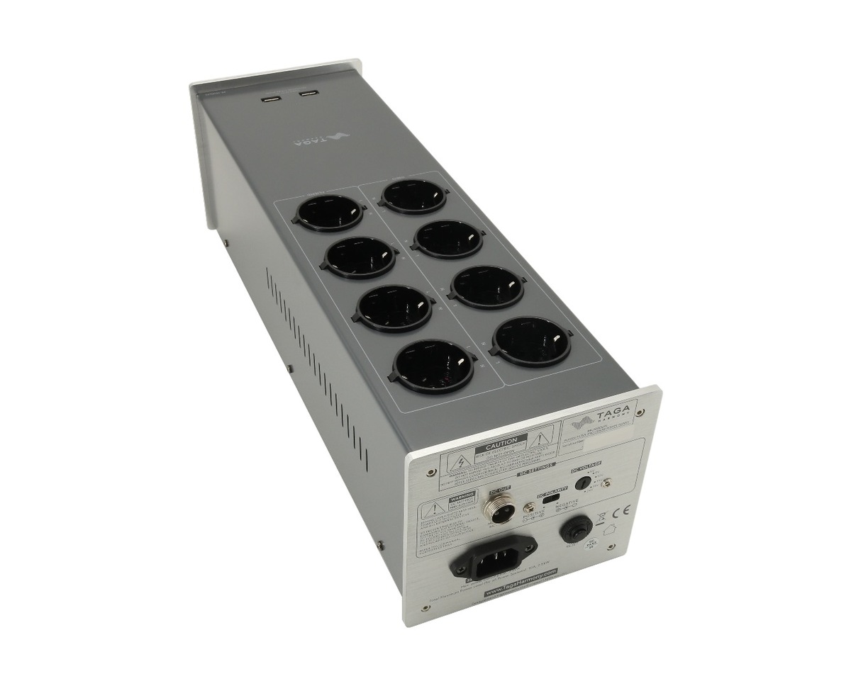TAGA Harmony PF1000LPS (PF-1000LPS) Line filter and condicioner - 8 Schuko sockets price - RMS ...