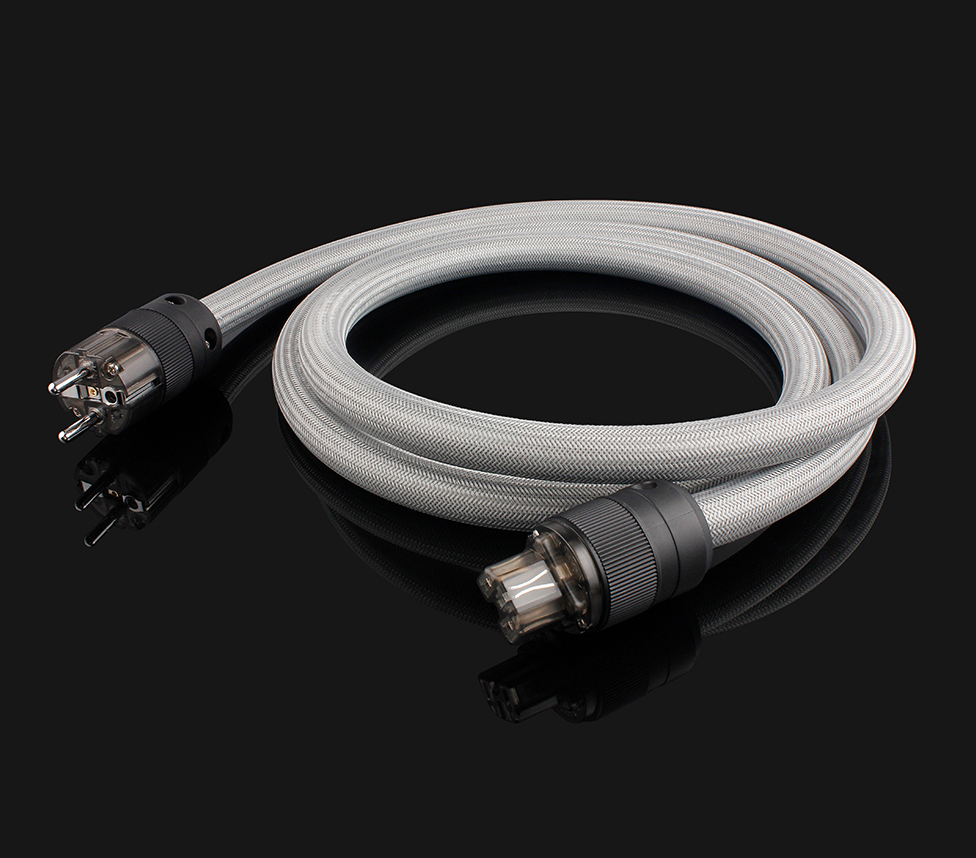 TAGA Harmony STPC-TS (STPC TS) Mains Power Cable Schuko-IEC C13, Silver ...