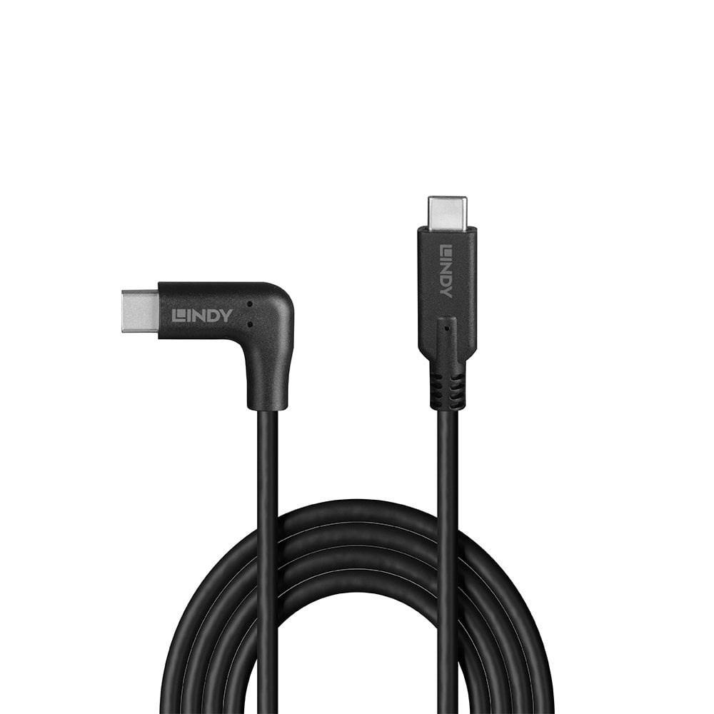 Lindy 32017 Kabel USB 3.2 typu C-C (prosty USB-C - kątowy USB-C), 10 Gb ...