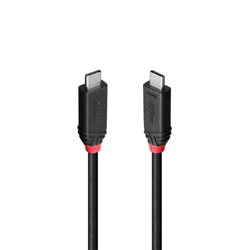 Lindy 37001 USB 4 (USB4) 240W Type C Cable, Black Line - 1m price - RMS ...