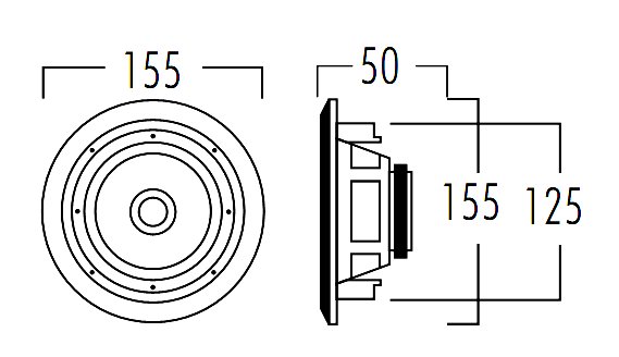 ArtSound MDC6 (MDC 6) Głośnik ścienny/sufitowy do zabudowy, wodoodporny ...