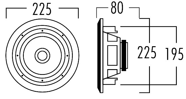 ArtSound RO650.2 (RO 650 2) In-Ceiling Speaker (waterproof) - 2 pcs